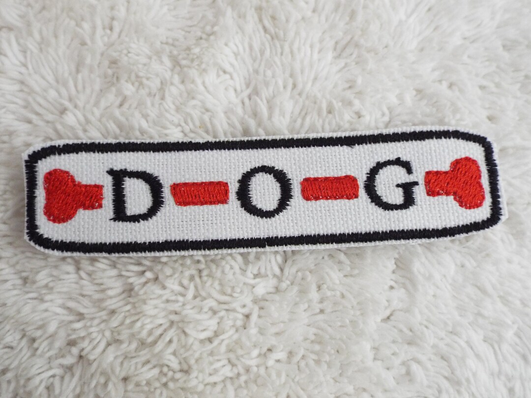 DOG Bone Embroidery Iron-on Patch - Etsy