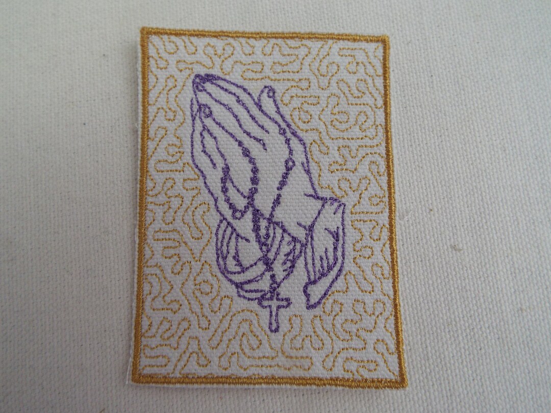 Praying Hands Prayer Iron-on Patch - Etsy