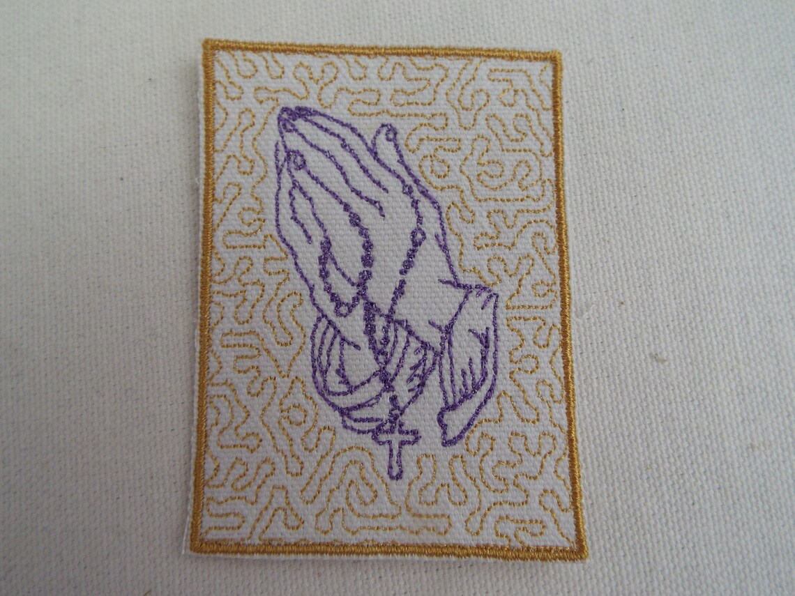 Praying Hands Prayer Iron-on Patch - Etsy