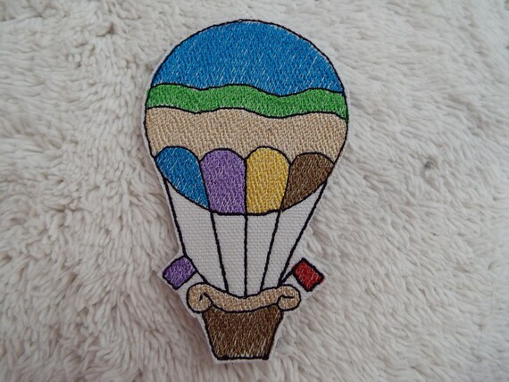Hot Air Balloon Embroidery Iron-on Patch | Etsy