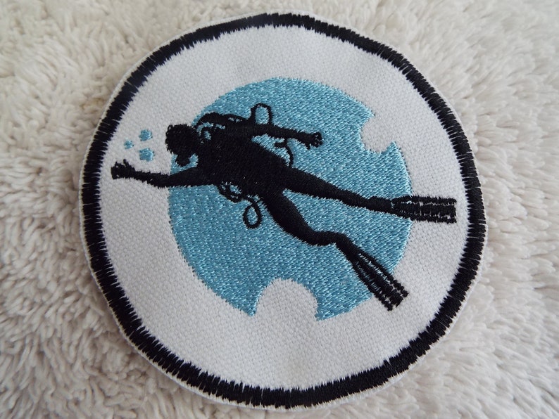 Scuba Diver Embroidered Iron on Patch - Etsy