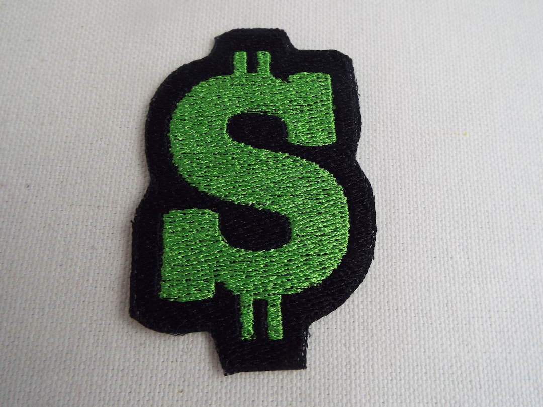 Dollar Sign Embroidery Iron-on Patch - Etsy