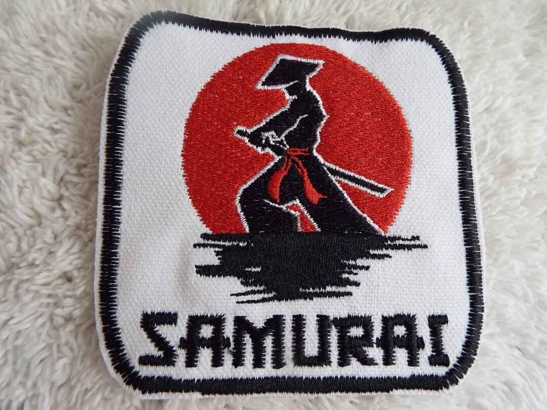 Asian Samurai Warrior Red Sunset Embroidered Iron on Patch - Etsy