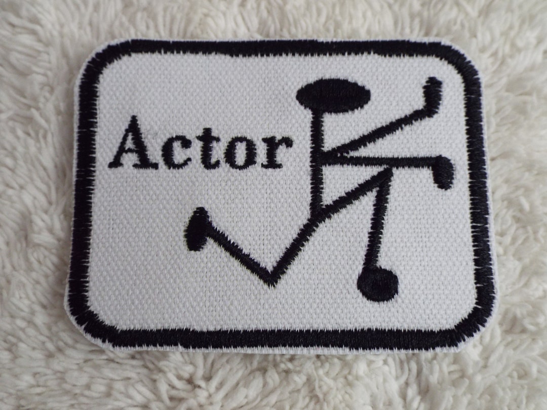 Actor Stick Figure Iron-on Patch - Etsy