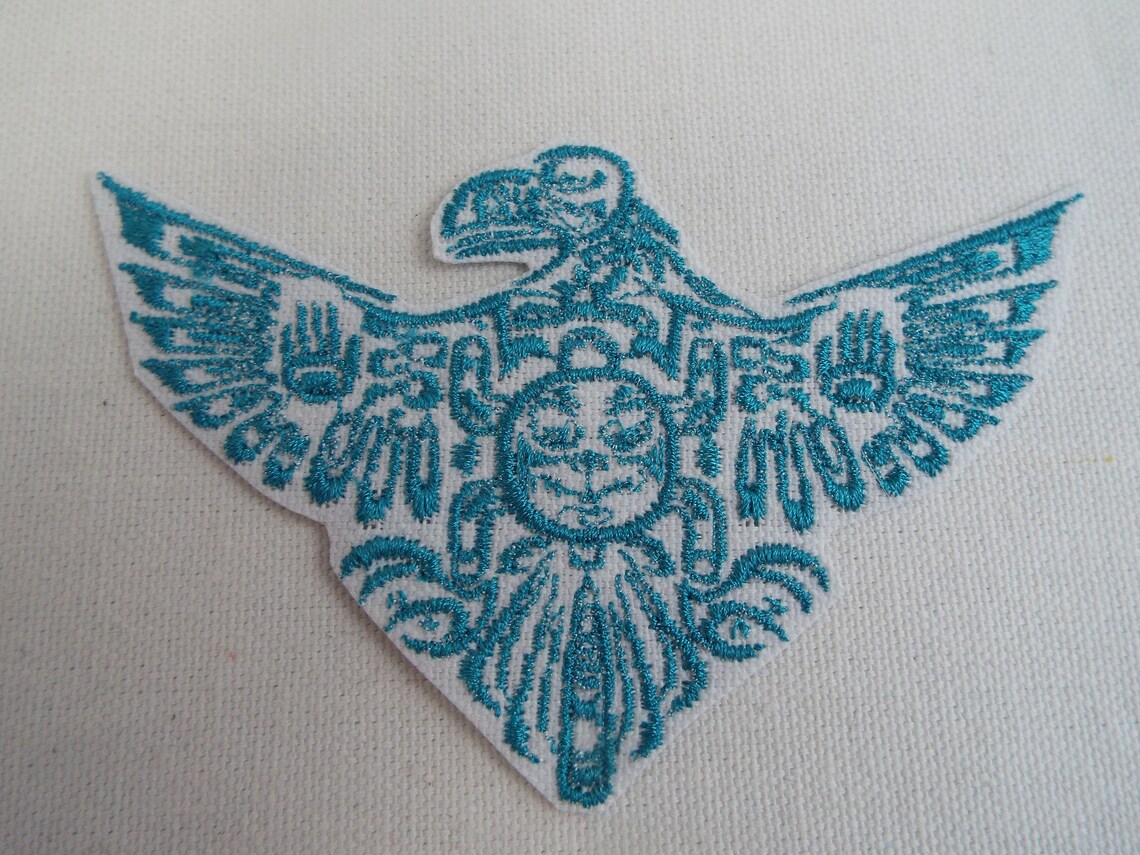 Southwestern Thunderbird Firebird Eagle Embroidery Iron-on Patch - Etsy