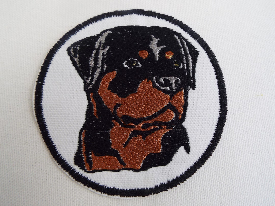 Rottweiler Dog Embroidery Iron-on Patch - Etsy