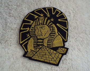 Large Gold Egyptian Pharaoh Iron on Patch Egyptian Pharaoh - Etsy