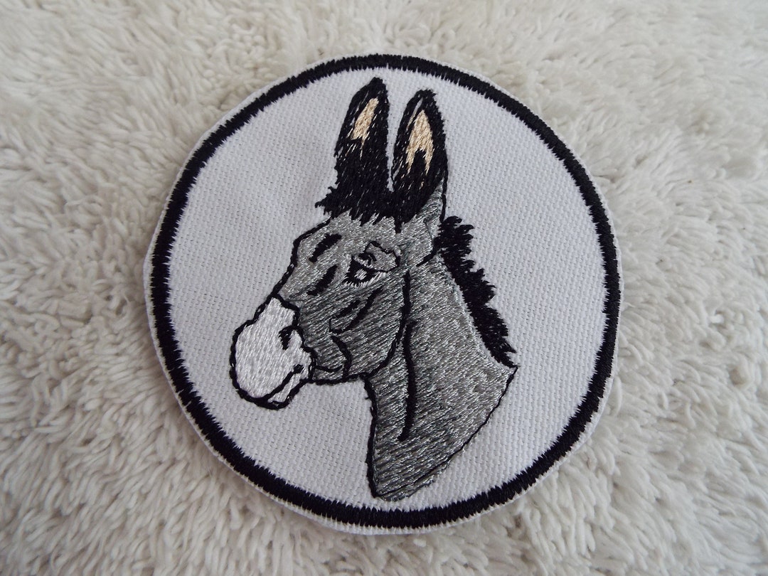Donkey Head Embroidery Iron-on Patch - Etsy