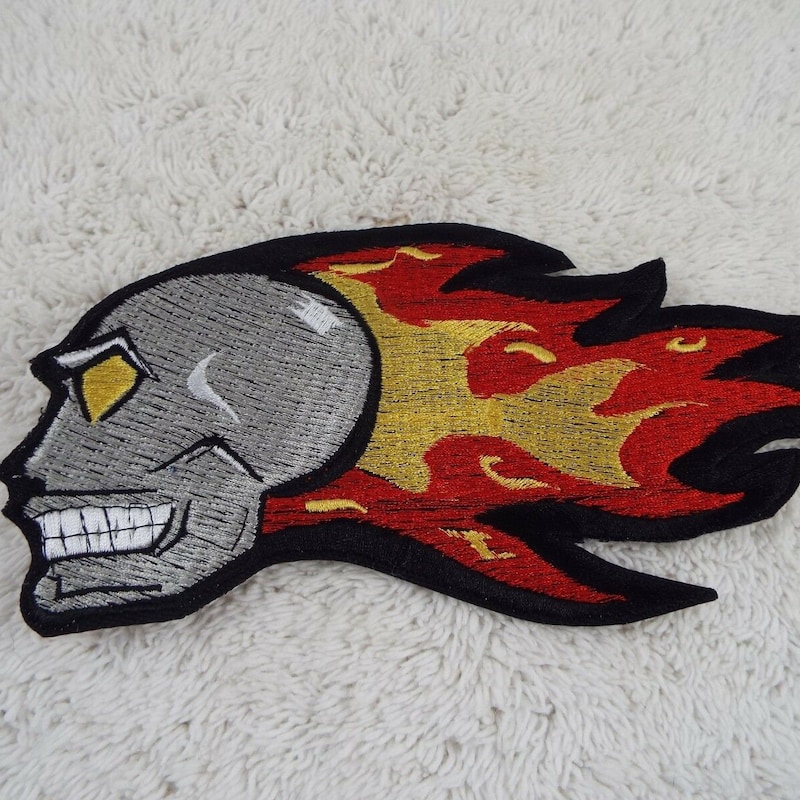 Embroidered Skull Patch - Etsy