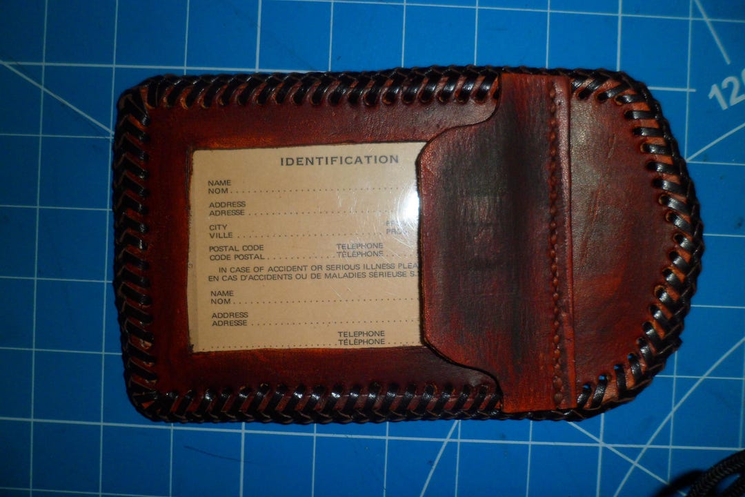 Genuine Leather Pocket Saver ID Holder - Etsy