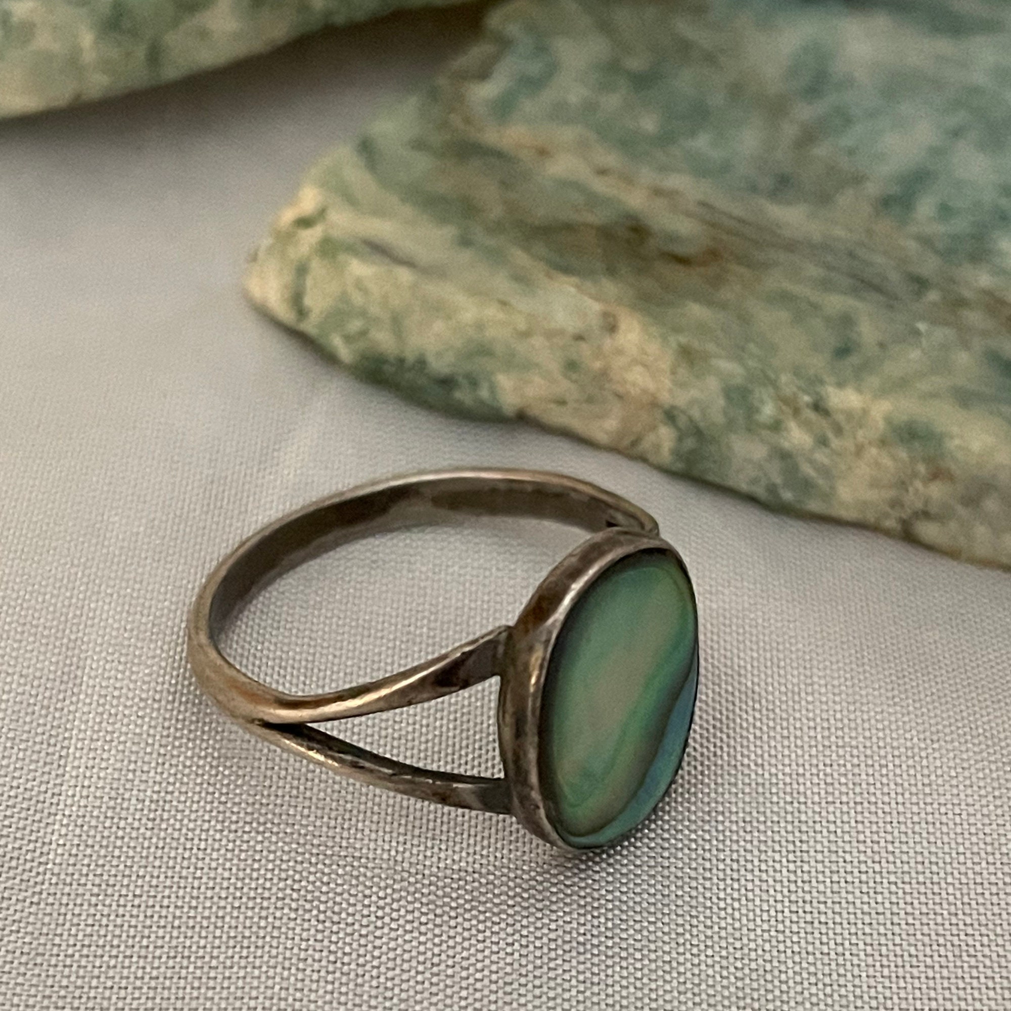 Two Sterling Rings Made in Mexico. Abalone Shell Size 4 US. - Etsy