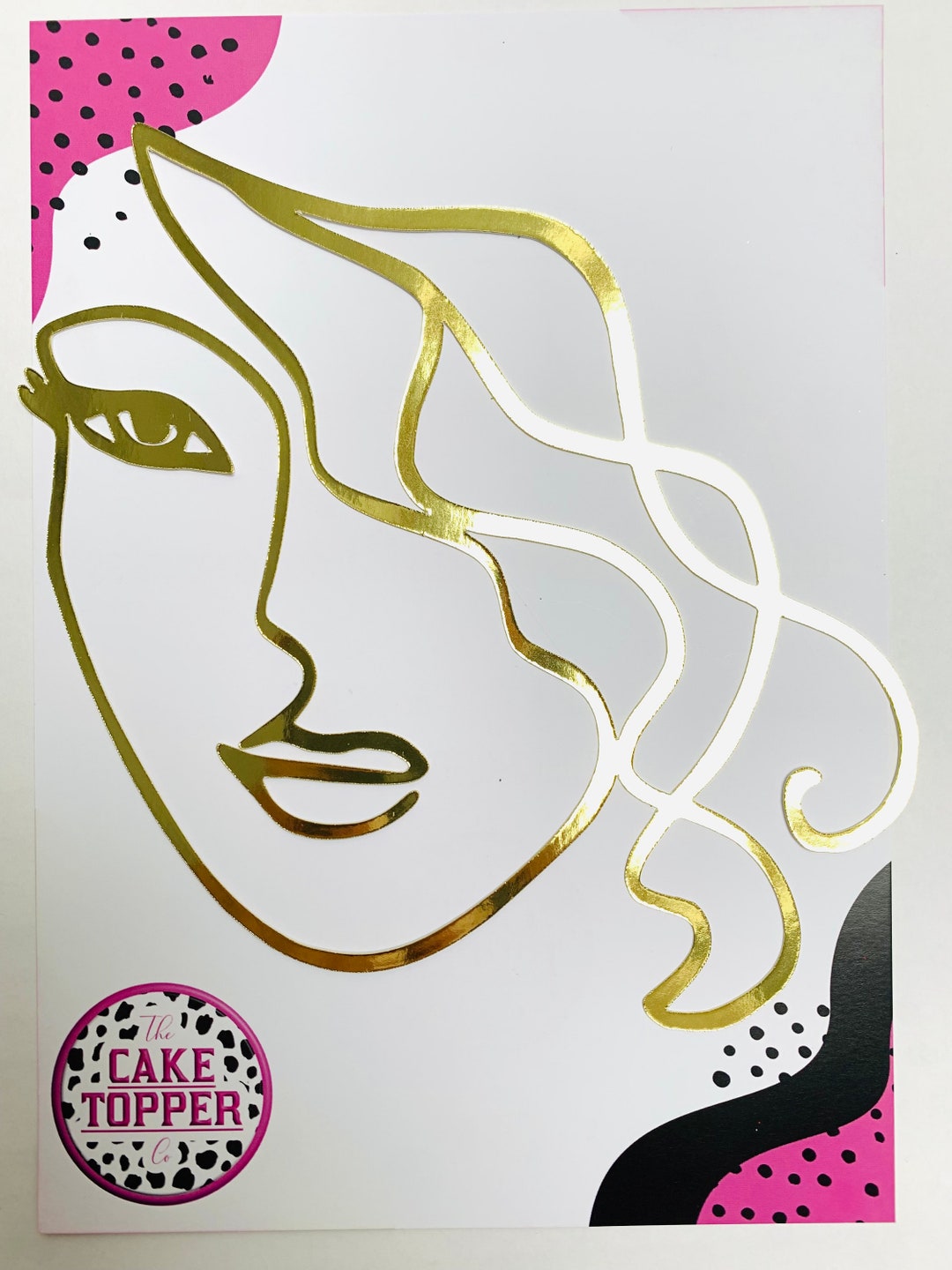 Card Face Silhouette Cake Topper Birthday Topper Cake Charm - Etsy