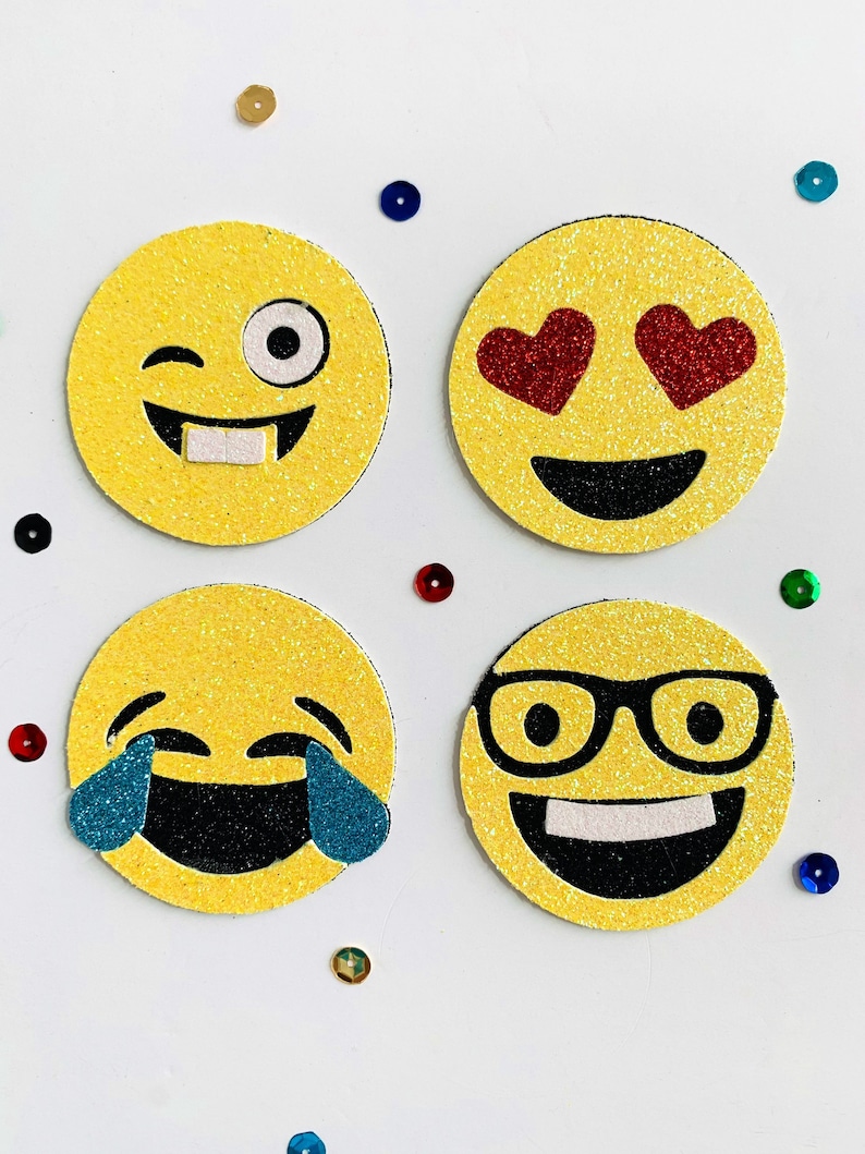 Personalised Emoji Themed Cake Topper With Name & Age With Matching ...