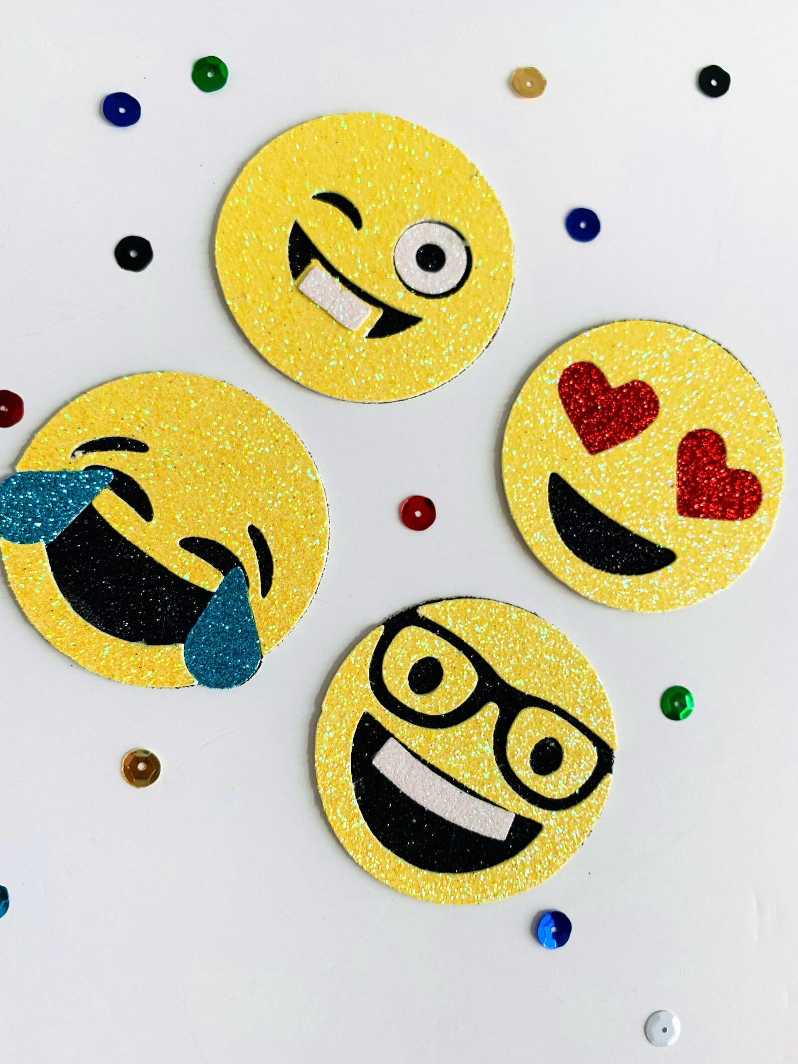 Personalised Emoji Themed Cake Topper With Name & Age With Matching ...