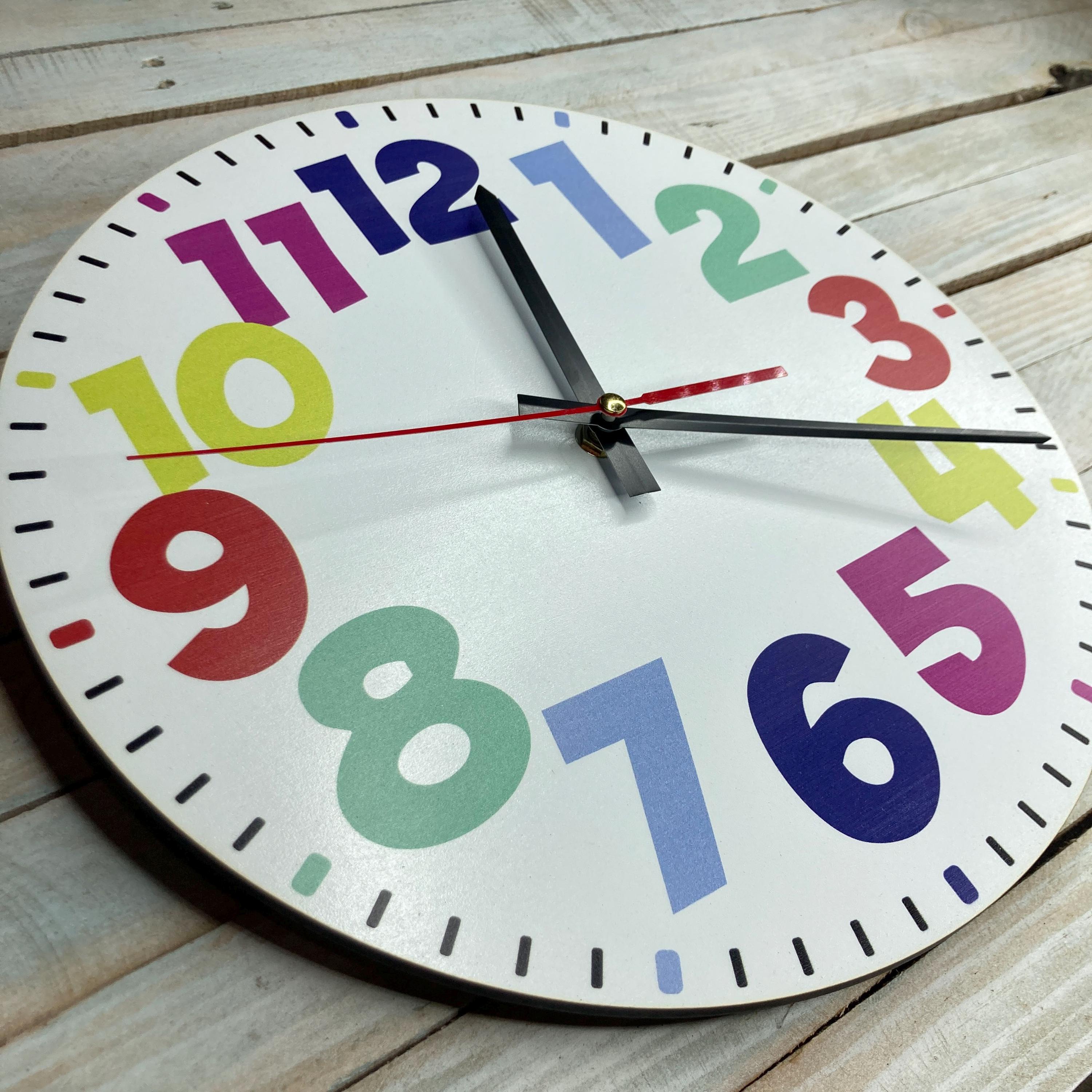 Adorable Wooden Clock for Kids Room - Educational & Fun Wall Decor - Etsy