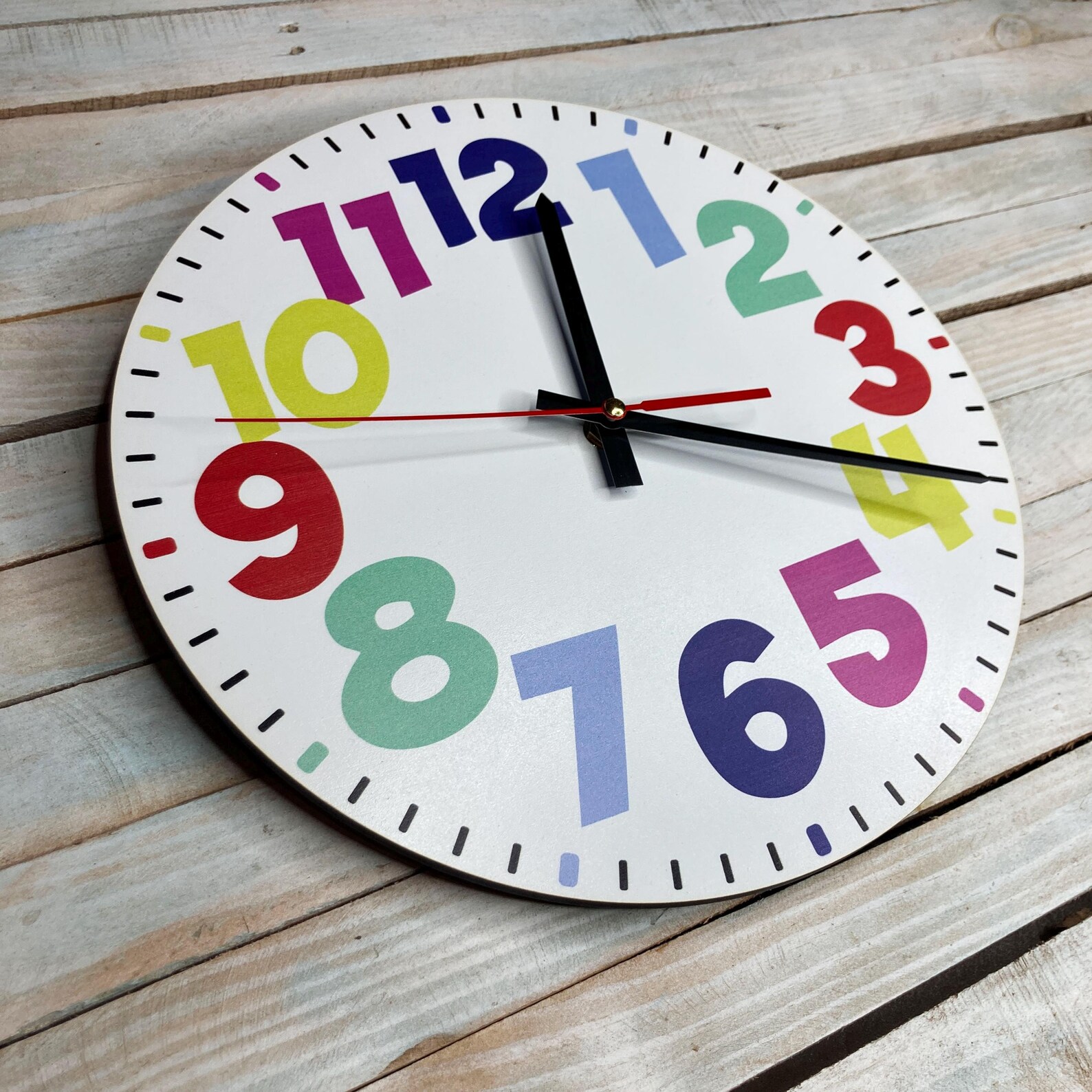 Adorable Wooden Clock for Kids Room - Educational & Fun Wall Decor - Etsy
