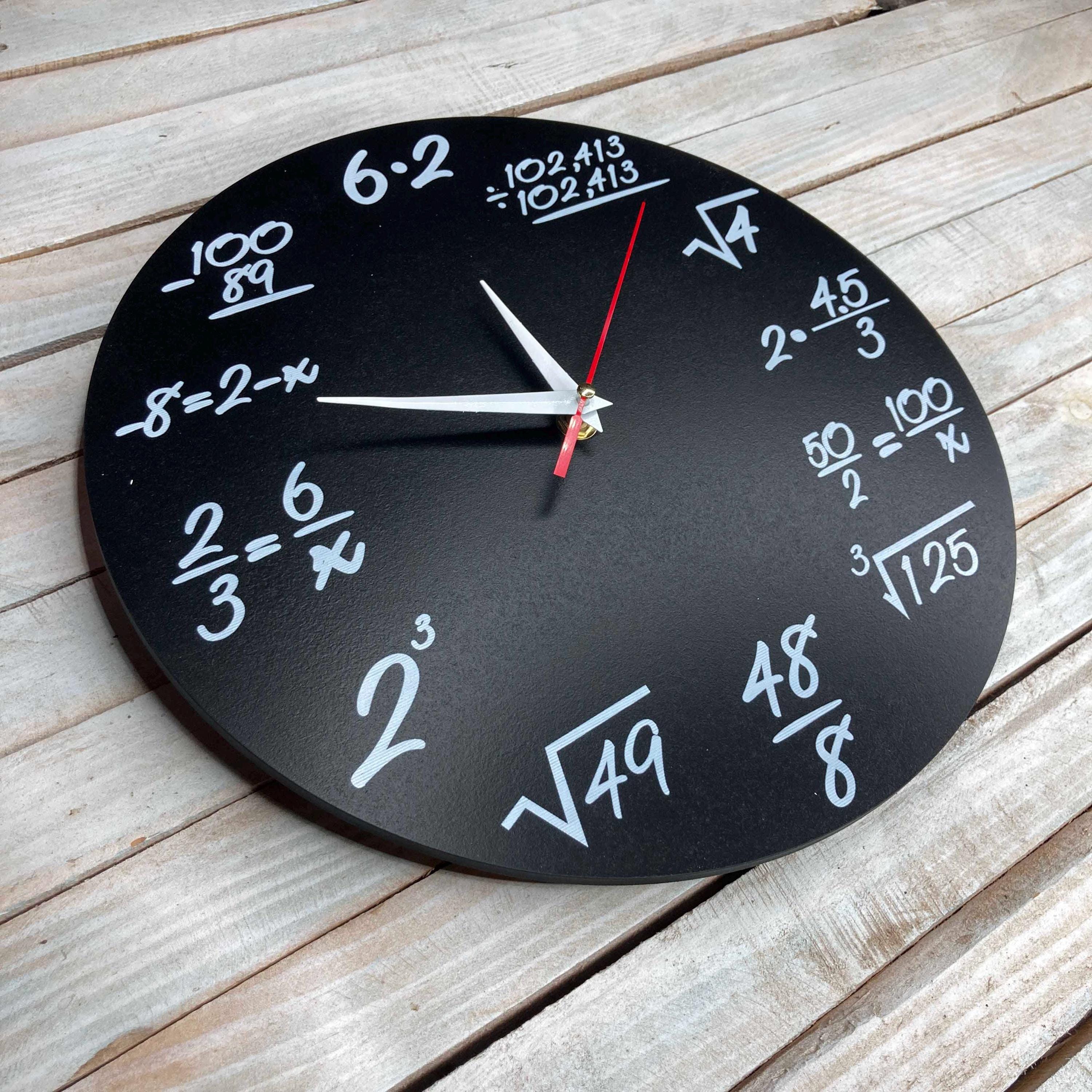Personalized Teacher Gift Wood Wall Clock - Handmade Mathematics ...