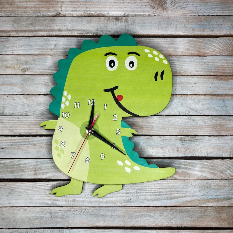 Dinosaur Wall Clock - Etsy