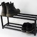 Entryway Metal Wall Mounted Shoe Storage Unique Open Floating Shelf ...
