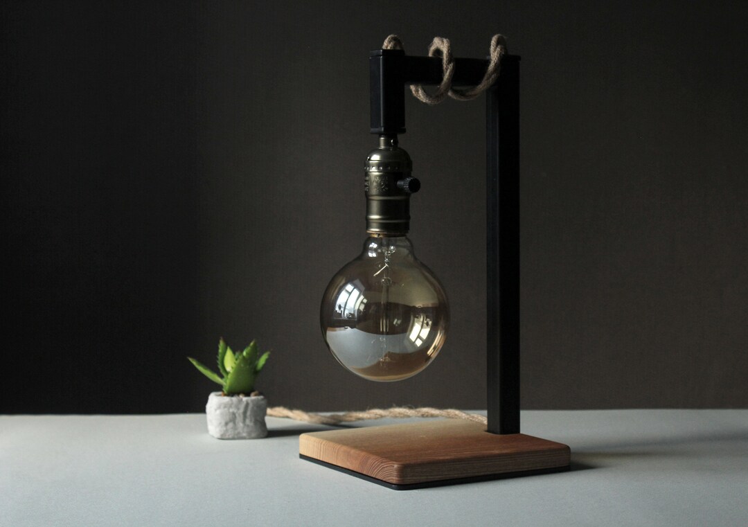 Desktop Metal Lamp Industrial Style, Decorative Lamp for Gift, Unique ...
