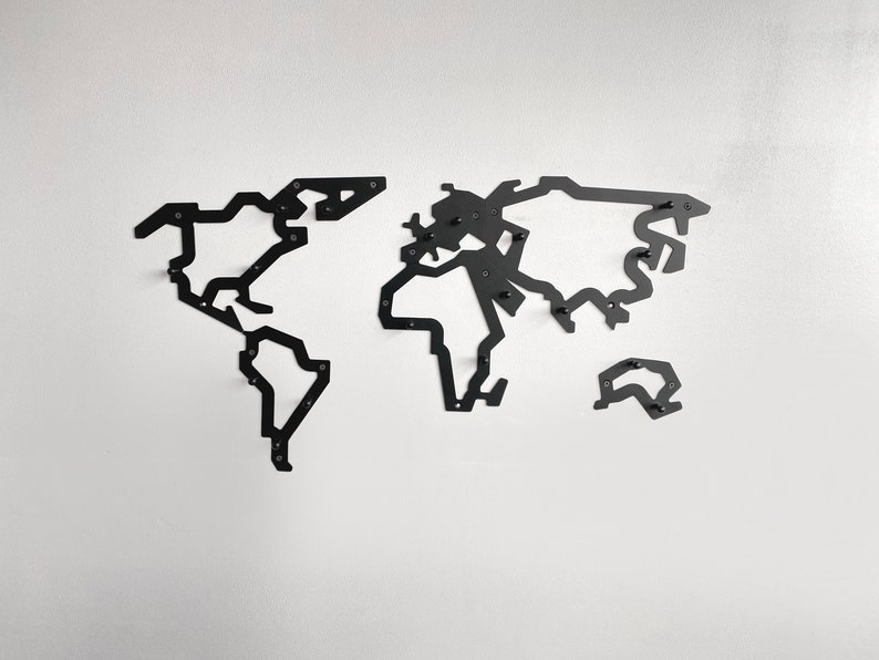 Metal Wall Map Hanger for Clothes Industrial Home Decor - Etsy