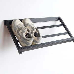 Entryway Wall Mount Metal Shoe Rack Industrial Schuhregal Metal Modern ...