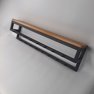 Farmhouse Metal Coat Rack Unique Entryway Wall Mounted Rustic Clothing ...