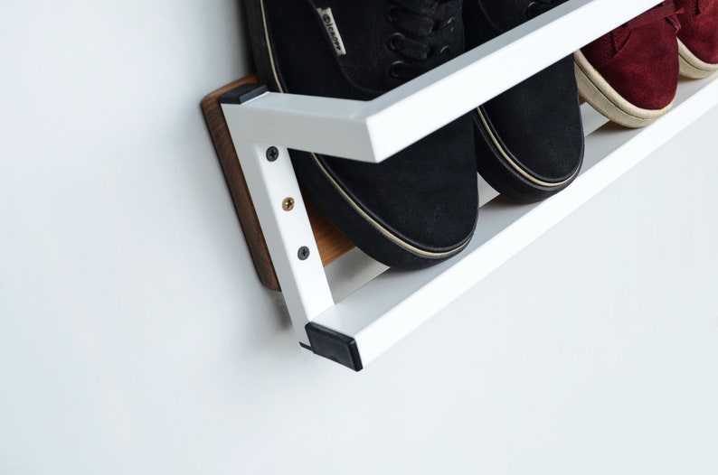 Metal Wall Mount Industrial Shoe Rack Entryway Custom Shoe - Etsy