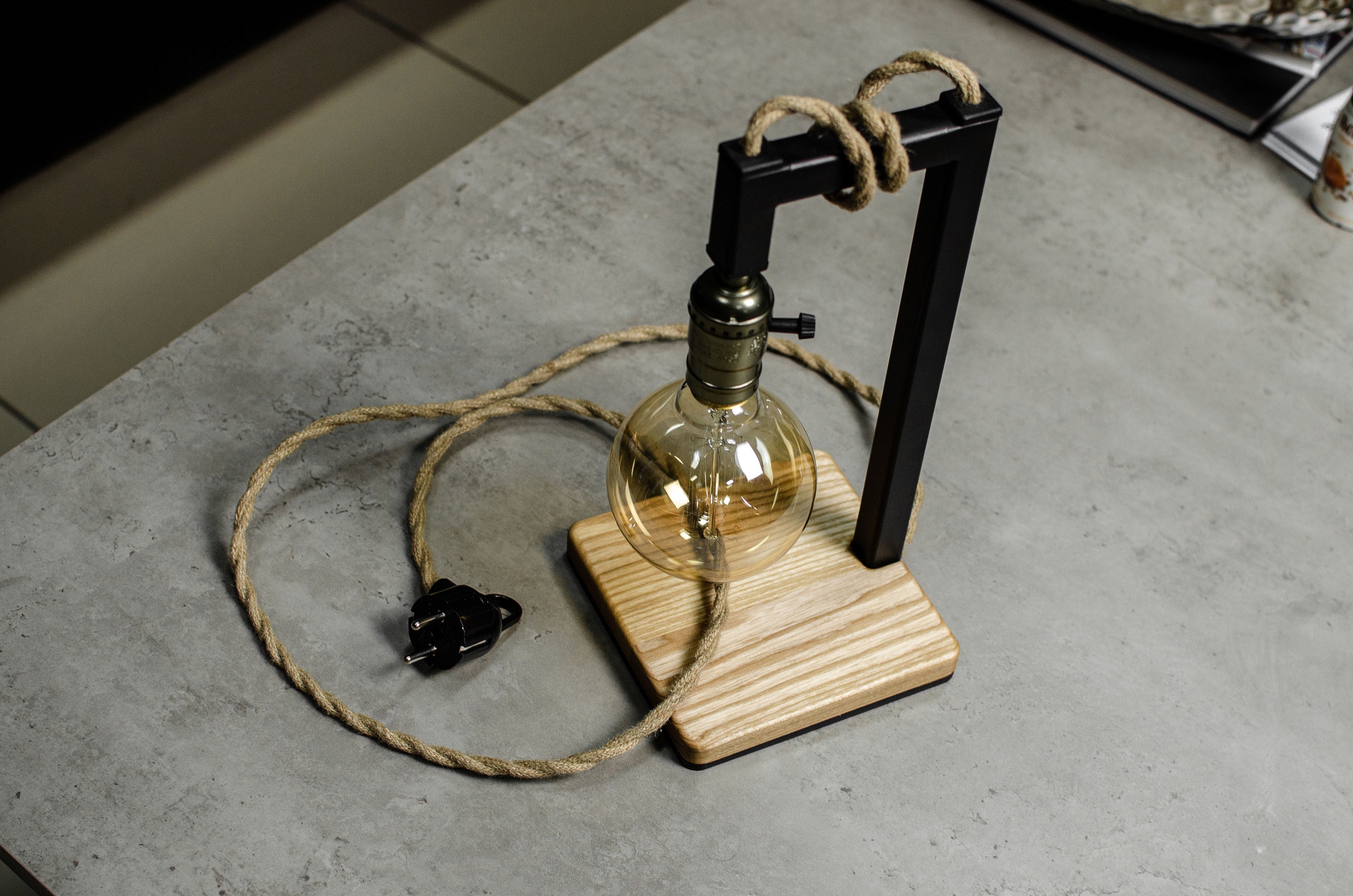 Industrial Desktop Metal Lamp Handmade Indusrtial Decor For | Etsy