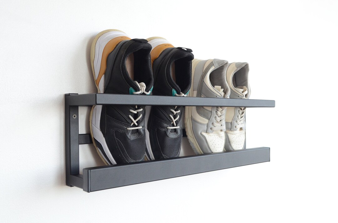 Wall Mounted Metal Shoe Rack Entryway Shoe Furniture Industrial Shoe ...