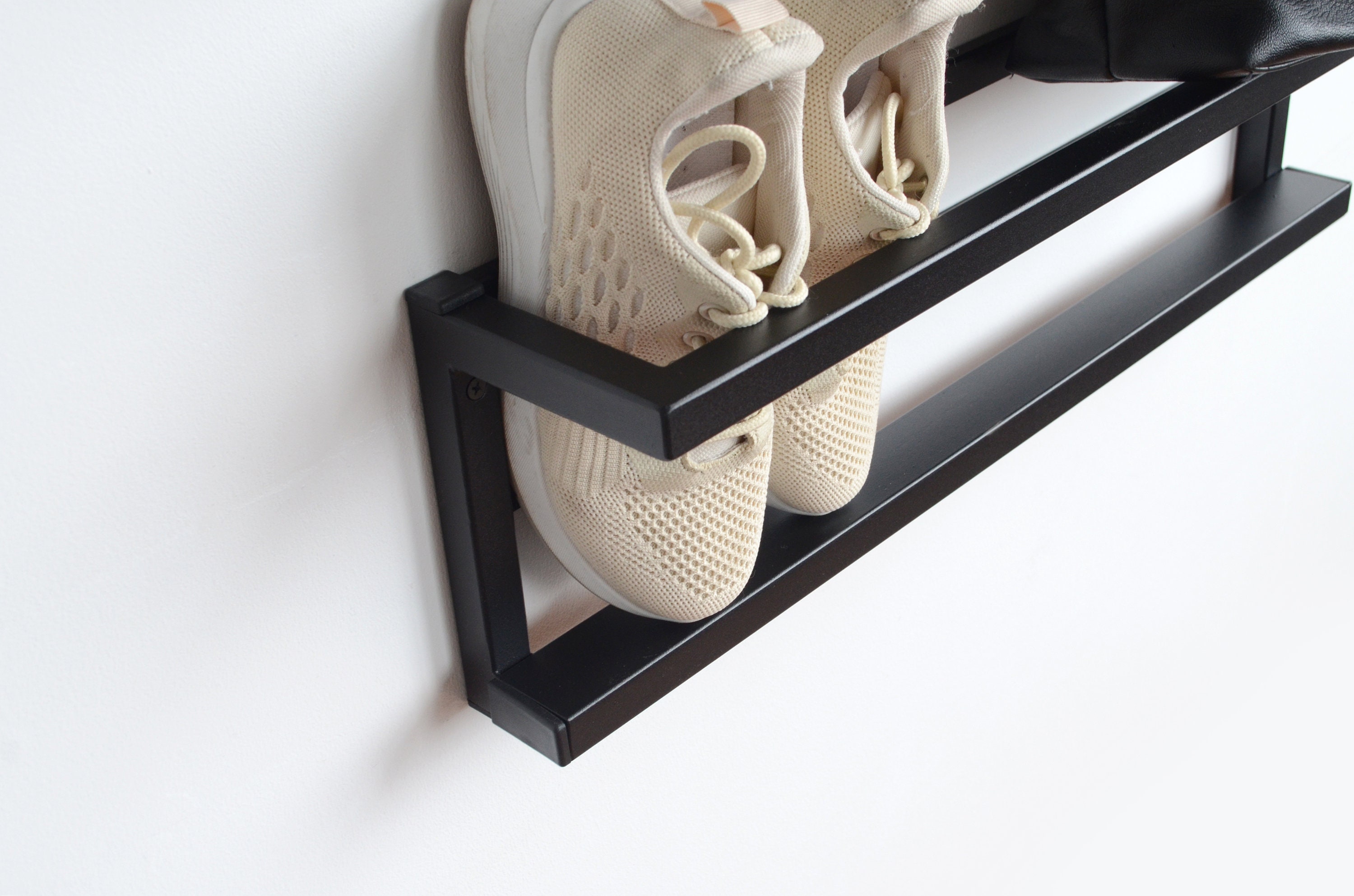 Entryway Wall Mount Metal Shoe Rack Industrial Hallway Shoe - Etsy UK