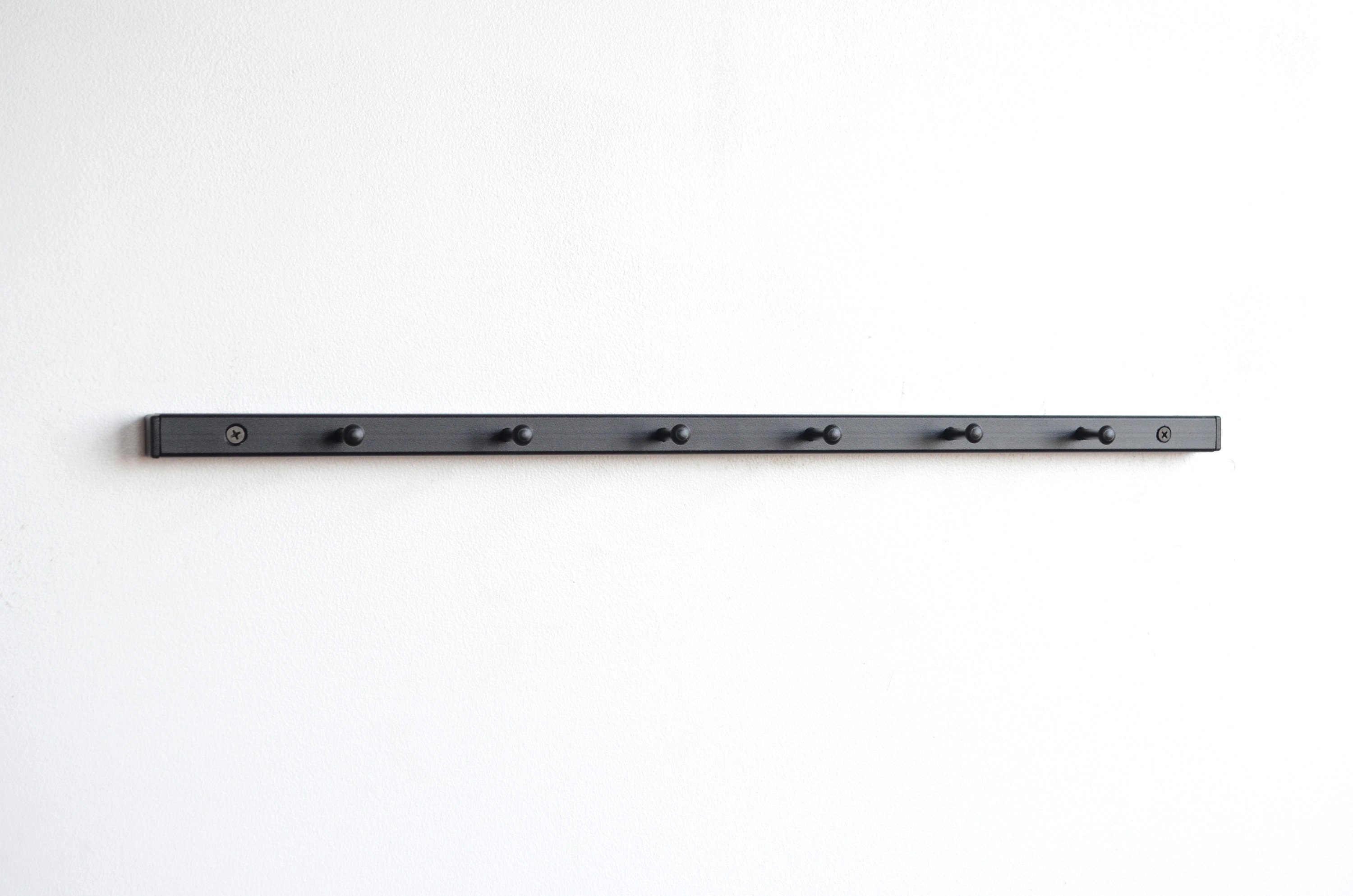 Metal Wall Mounted Coat Rack With Hooks Industrial Entryway - Etsy