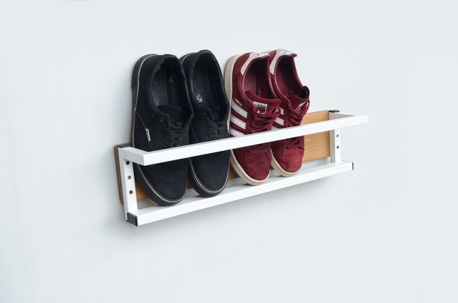 Metal Wall Mount Industrial Shoe Rack Entryway Custom Shoe - Etsy