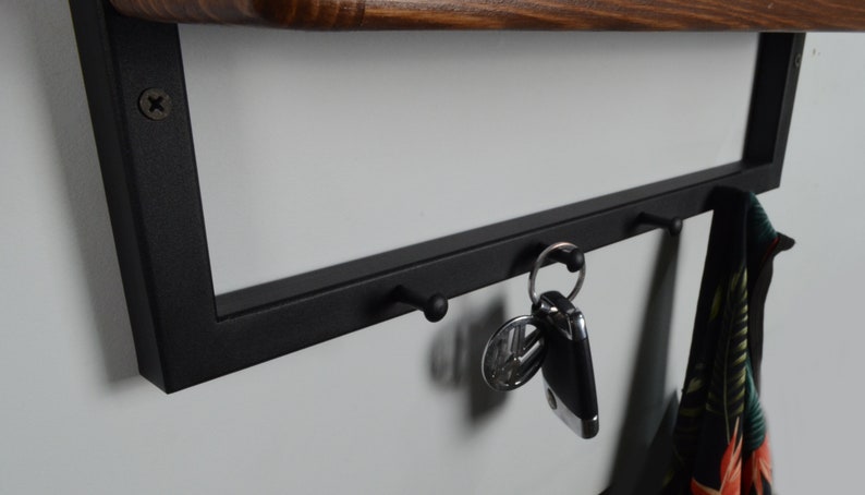 Metal Wall Mount Coat Rack With Shelf Clothing Hanger Rack - Etsy