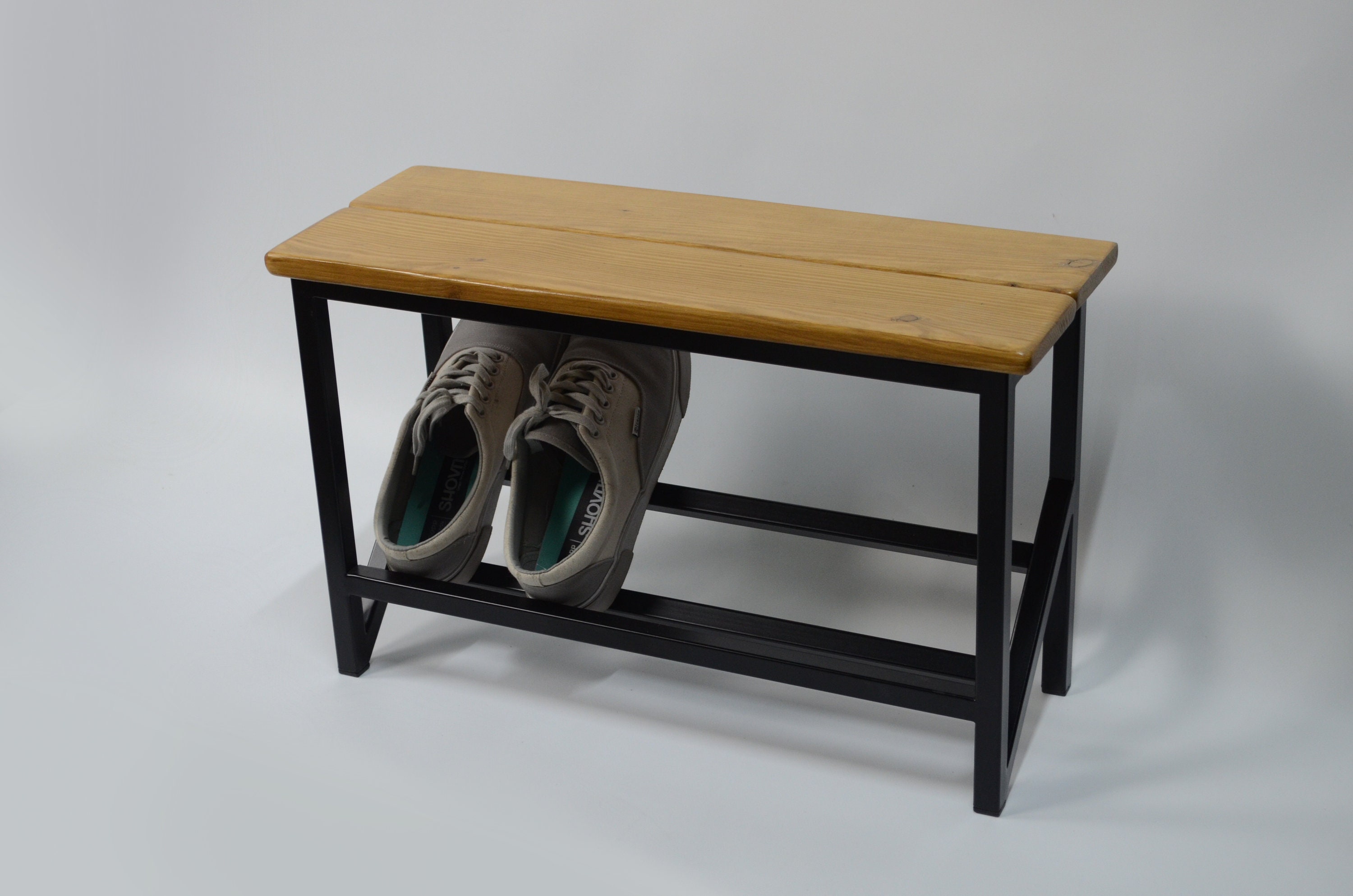Entryway Wood Industrial Shoe Bench Hallway Shoe Bench Wooden - Etsy