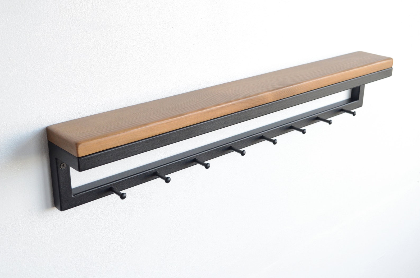 Entryway Wall Mounted Coat Rack With Hooks Industrial Metal Decor ...