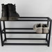 Industrial Metal Entryway Organizer Black Metal Shoe Rack for Home ...