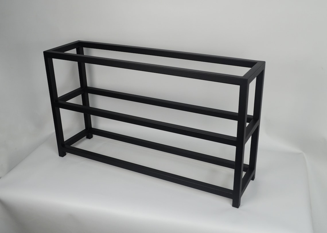 Industrial Metal Entryway Organizer Black Metal Shoe Rack for - Etsy