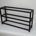 Industrial Metal Entryway Organizer Black Metal Shoe Rack for Home ...