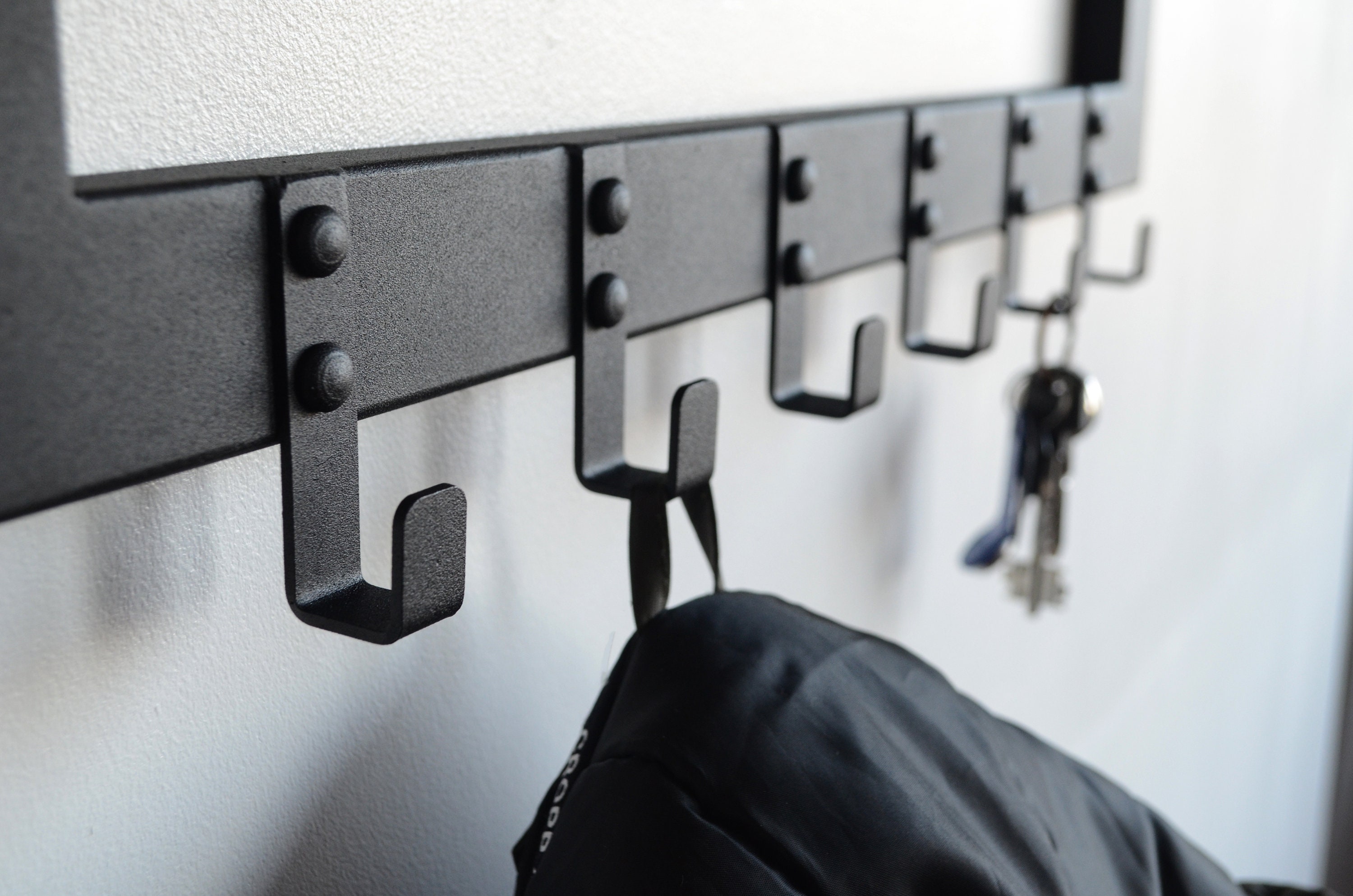 Metal Wall Mount Coat Rack Industrial Wall Shelf With Hooks - Etsy