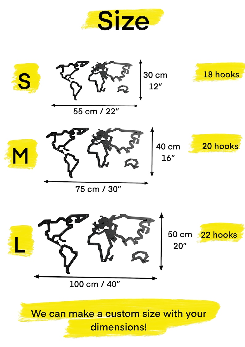 Metal Wall Map Hanger for Clothes Industrial Home Decor - Etsy