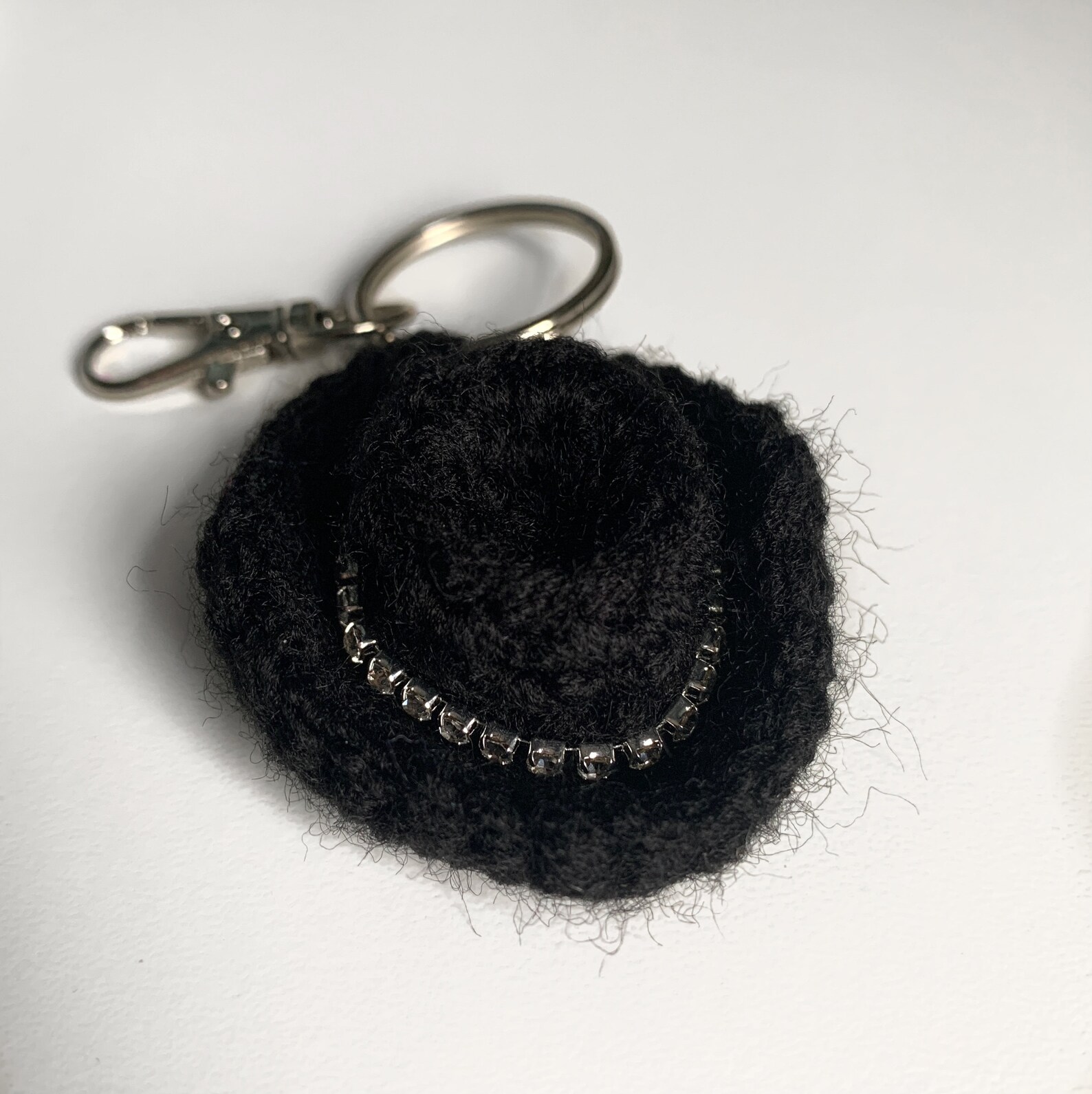 Crochet Rhinestone Cowboy Hat Keychain Cowboy Hat Keychain - Etsy UK