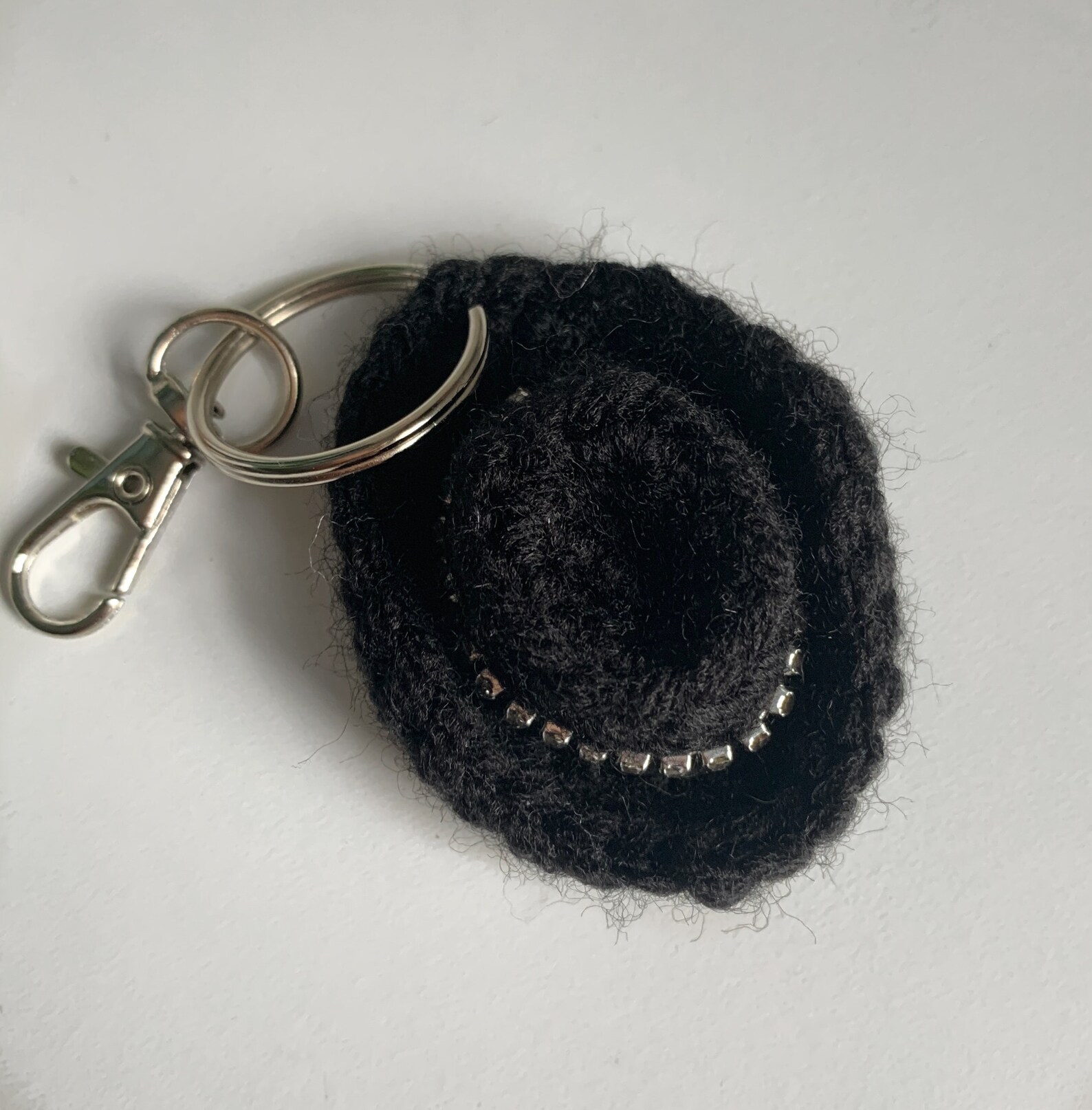 Crochet Rhinestone Cowboy Hat Keychain Cowboy Hat Keychain - Etsy UK