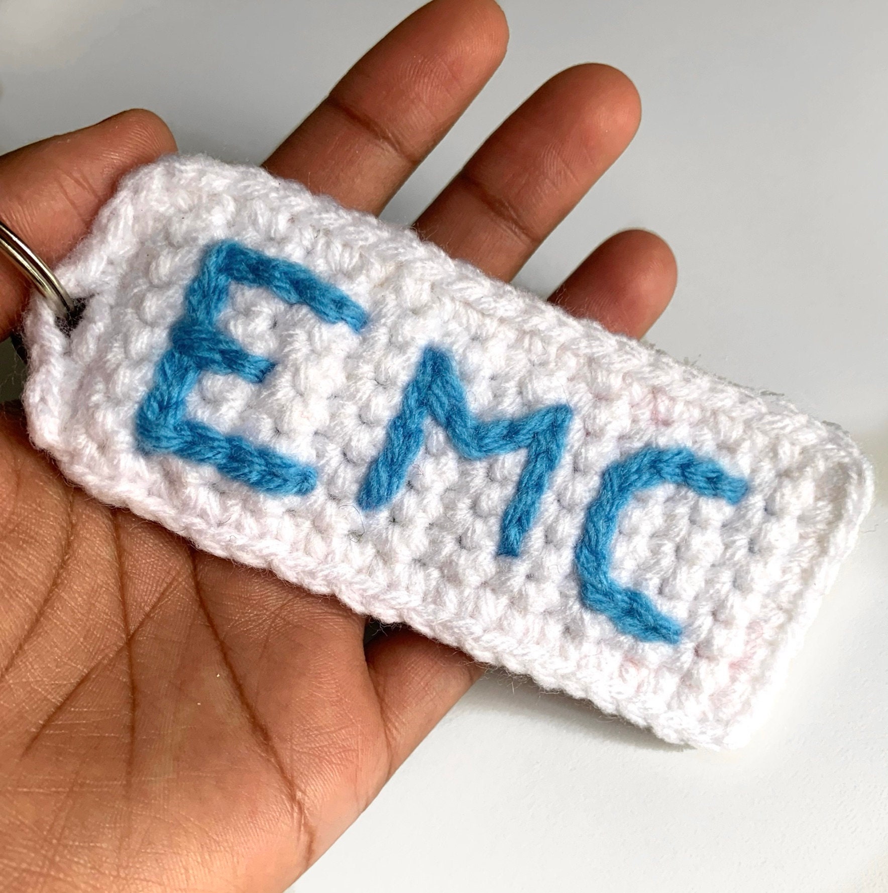 Personalized Crochet Keychain - Crochet Monogram Keychain - Crochet ...