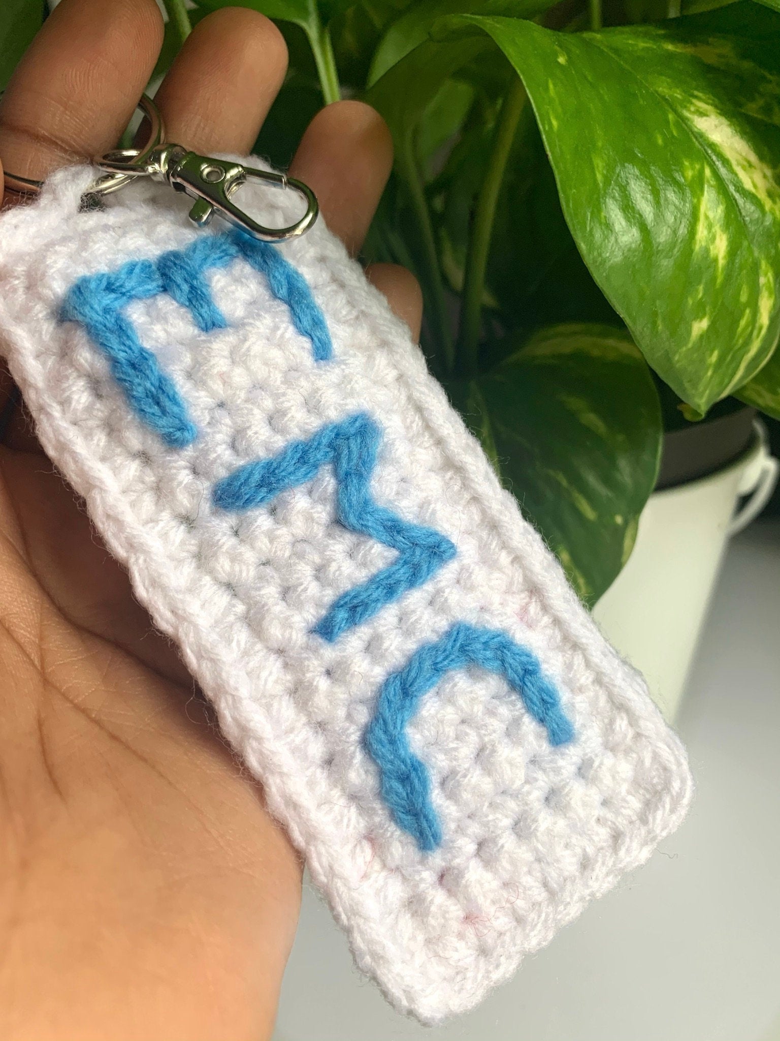 Personalized Crochet Keychain - Crochet Monogram Keychain - Crochet ...