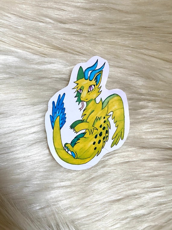 Dragon Sticker Cute Dragon Sticker Fantasy Art Fantasy | Etsy