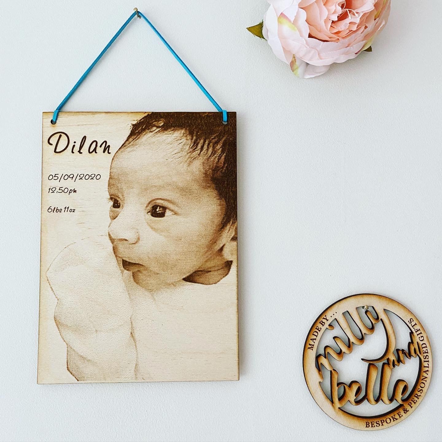 New Baby Wooden Photo Plaque - Etsy