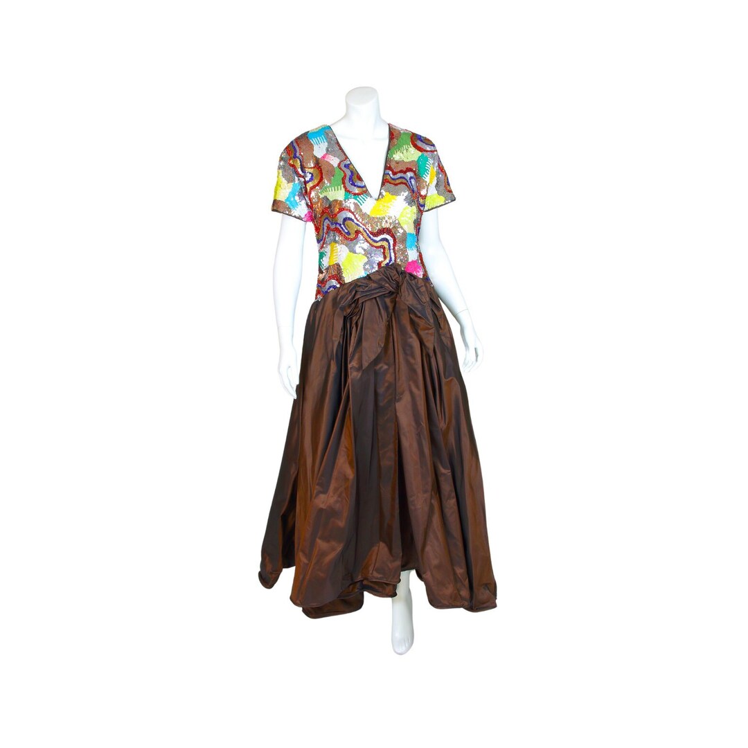 PETER KEPPLER Couture / Munich 1990s Vintage Princess Cut Ball Gown ...