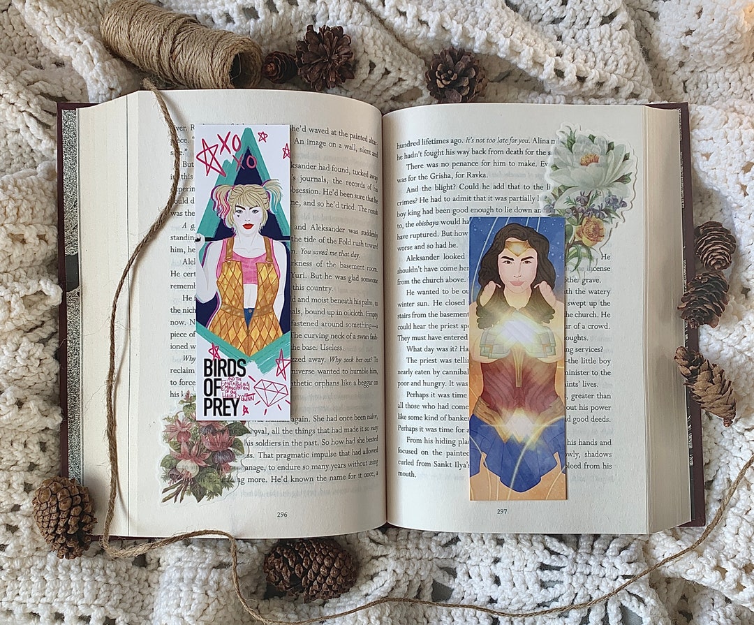 DC Comics Bookmarks Diana Prince Harley Quinn - Etsy