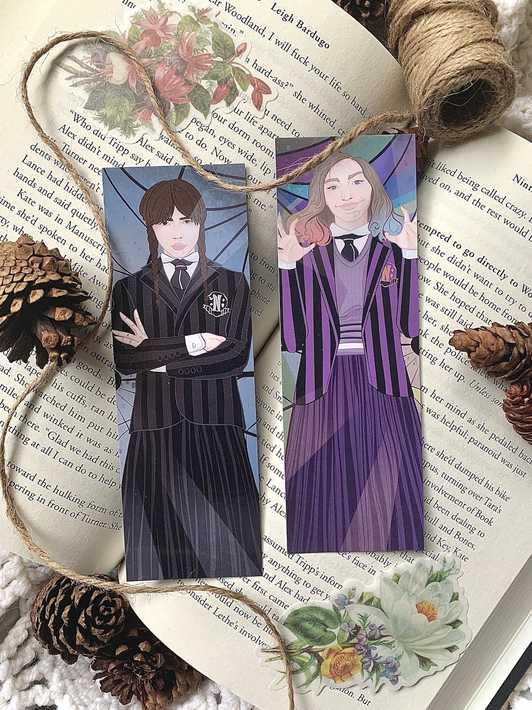 Wednesday TV Series Bookmarks Wednesday Addams Enid - Etsy